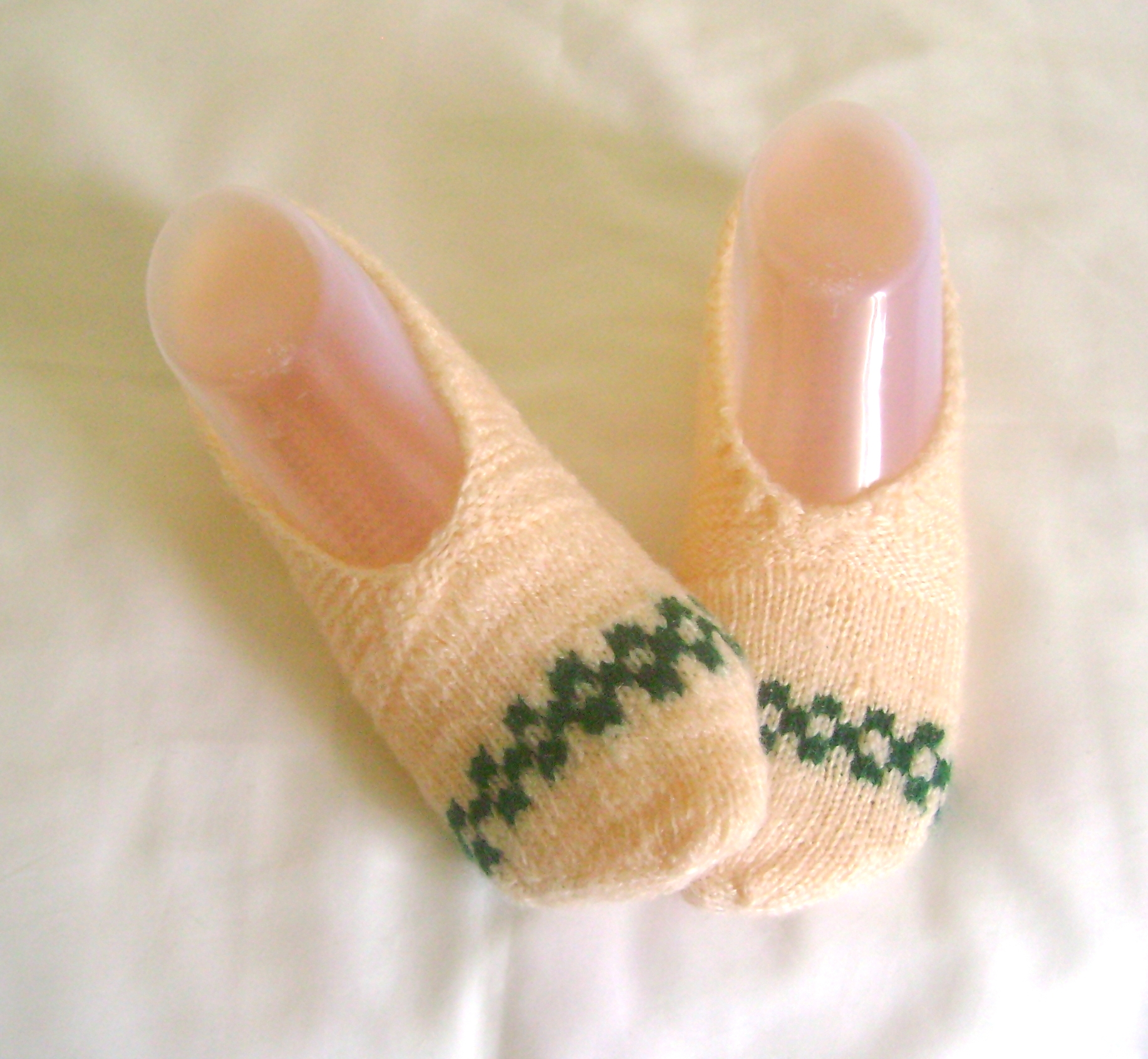Soft Salmon Green Slippers Crochet Slippers Woman Slippers Home Shoes ...
